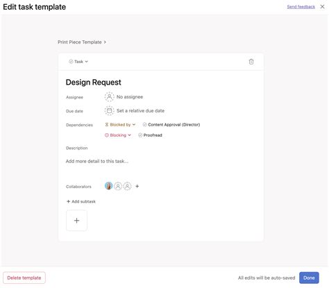 Project Field Missing From Task Templates Subtasks In Progress Asana Forum