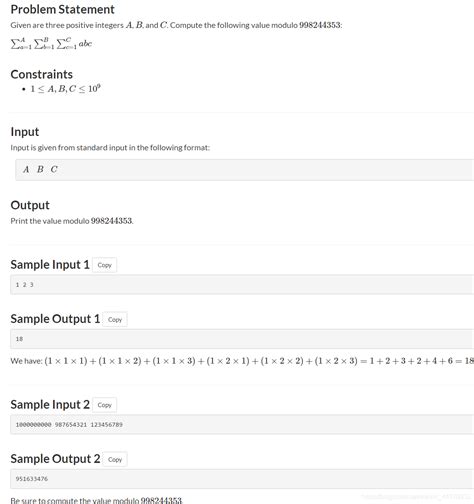 Atcoder Regular Contest 107 A Simple Math（简单的数学表达式化简） Csdn博客