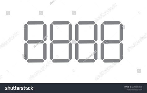 Digital Clock Number Design Vector Stock Vector Royalty Free 2198863079 Shutterstock