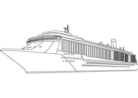Cruise Ship Coloring Page Free Printable