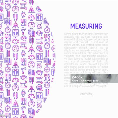 얇은 선 아이콘으로 측정 개념 스톱 워치 무게 저울 속도계 스마트 황동 저울 온도계 현대 벡터 그림 웹 페이지 배너 인쇄 매체에 대 한 0명에 대한 스톡 벡터 아트 및 기타