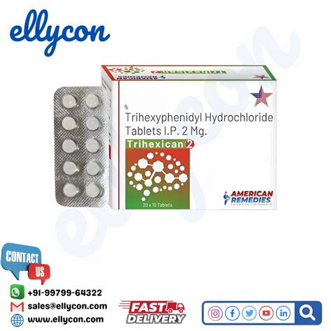 Trihexyphenidyl Hcl Tablets Ip2 Mg At Rs 15stripe Artane In Surat