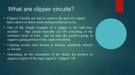 clipper and clamper circuits ppt