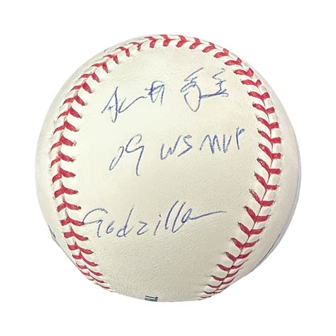 Hideki Matsui Autographed New York Yankees Kanji 09 Ws Mvp Godzilla
