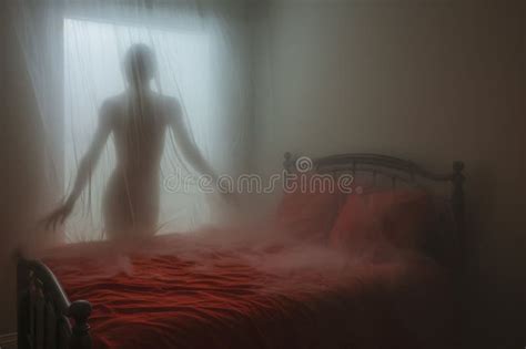 Ghostly Hands Emerging In Ai Generated Bedroom Scene Stock Illustration Illustration Of