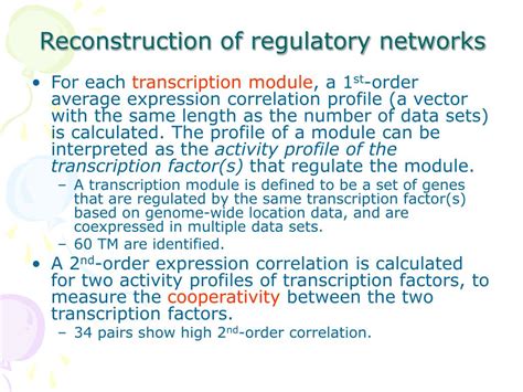 Ppt Functional Annotation And Network Reconstruction Through Cross Platform Integration Of