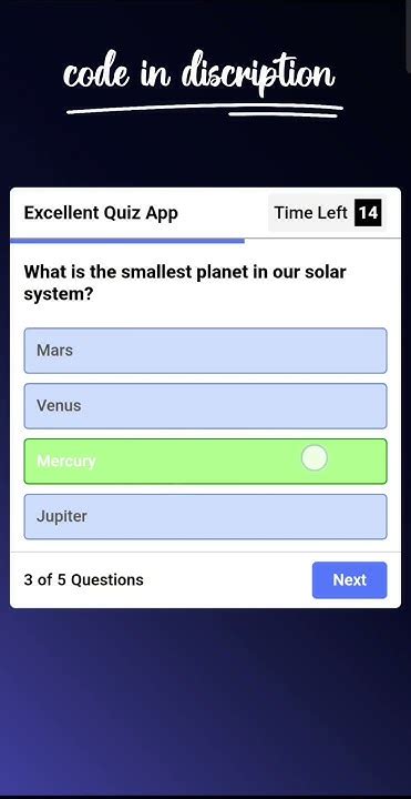 Simple Quiz App In Html Css And Javascript Mobile Coder Ytshorts Coder Youtube