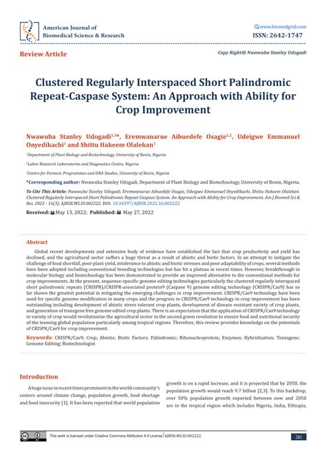 Pdf Clustered Regularly Interspaced Short Palindromic Repeat Caspase System An Approach With
