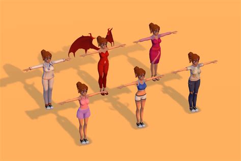 3d Female Character With Rig 角色 Unity Asset Store