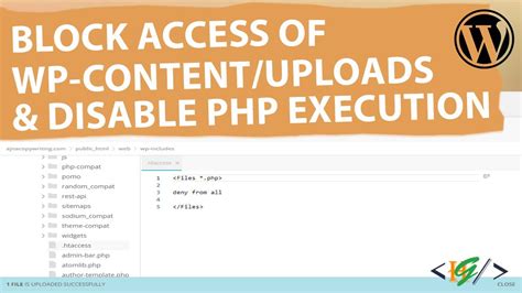 How To Block Access To Wp Contentuploads And Disable Php Execution In