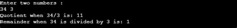 Write A Program To Find The Quotient And Remainder Tpoint Tech