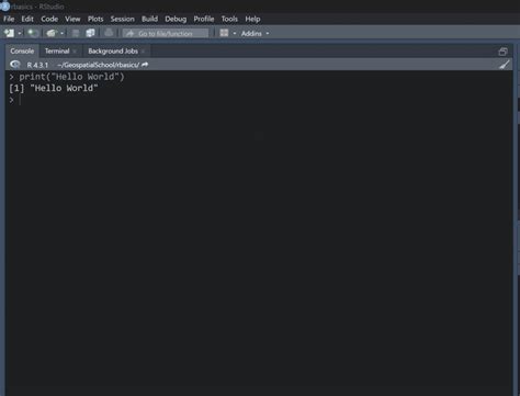 R Basics With RStudio Geospatial School