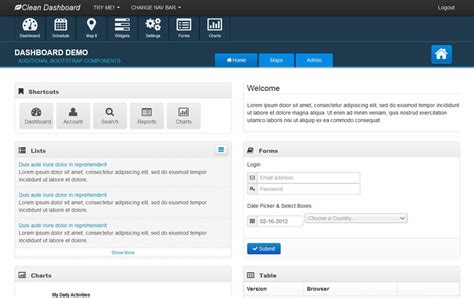 Intranet Template Bootstrap 52 Koleksi Gambar