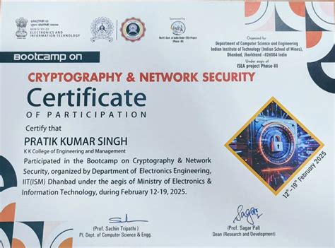 Cybersecurity Cryptography Networksecurity Iitism Bootcamp… Pratik Singh
