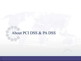 PCI DSS And PA DSS PPT