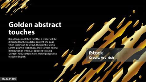 골든 스트로크 추상 검은 배경입니다 복사 공간 엽서 초대장 배너입니다 0명에 대한 스톡 벡터 아트 및 기타 이미지 0명 검은색 공휴일 Istock