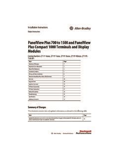 PanelView Plus To And PanelView Plus Compact Panelview Plus To And