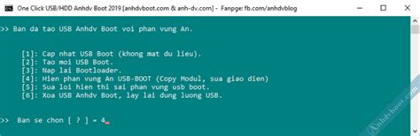Hướng Dẫn Tạo Usb Boot Với One Click Anhdv Boot 2019 Anhdv Boot