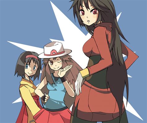 Leaf Sabrina And Erika Pokemon And 1 More Drawn By Matsumoto Waka