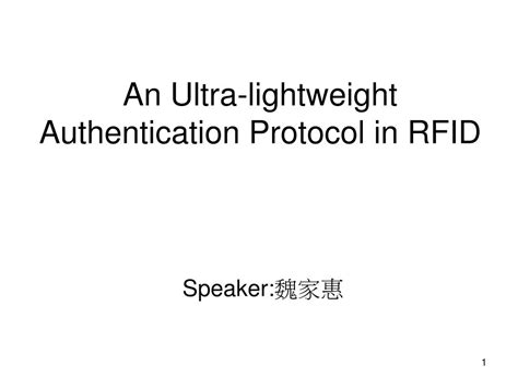 Ppt An Ultra Lightweight Authentication Protocol In Rfid Powerpoint Presentation Id 4202749
