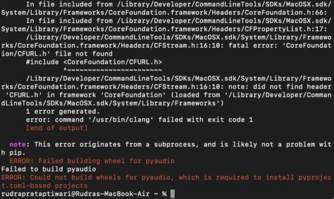 I Tried Everything To Install Pyaudio In Apple Community