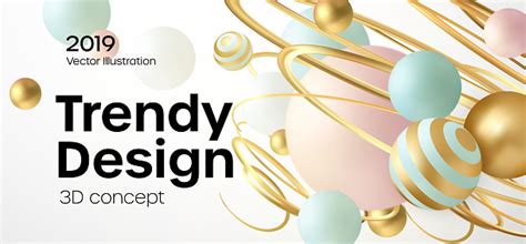 부드러운 구체를 흐르는 3d 기하학적 모양과 추상적인 배경입니다 현대적인 커버 디자인 벡터 현실적인 그림 구에 대한 스톡 벡터