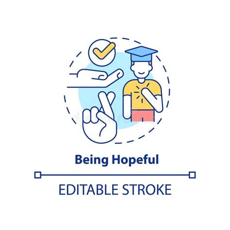 Being Hopeful Concept Icon Stock Vector Illustration Of Linear 250395483