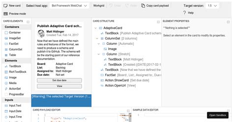 Adaptivecards Designer Examples Codesandbox