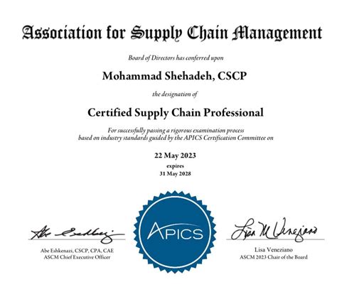 Ahmad Abbadi Cscp Cltd Csce Cscm Cssgb Cpt On Linkedin Apics