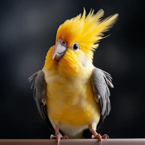 Premium Ai Image Yellow Cockatiel Parrot