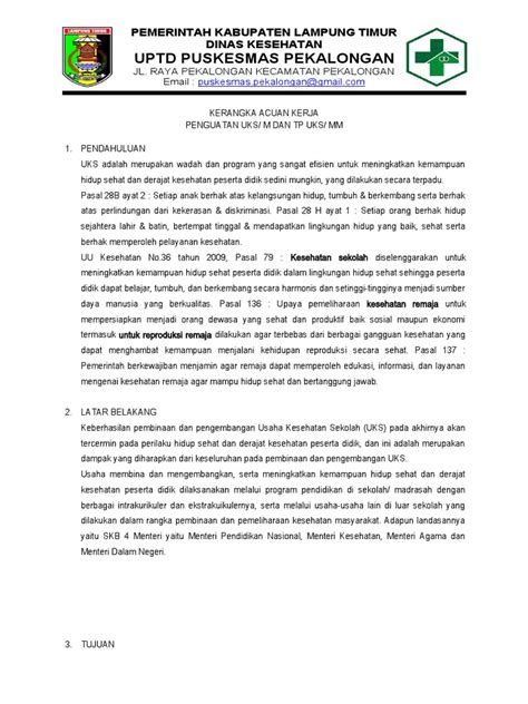 Kak Laporan Penguatan Uksm Dan Tp Uksmm Pdf