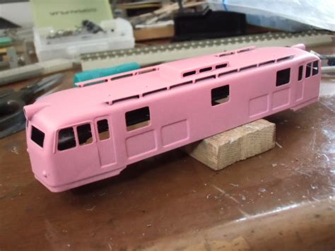 カツミ16番 Ed58 入廠整備 3 車体下塗り、電飾準備 新湘南電鐵 横濱工廠3