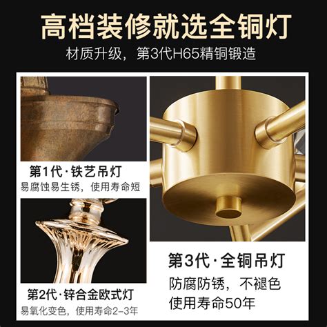 全铜轻奢魔豆水晶吊灯客厅灯现代简约中山新款网红北欧卧室分子灯 虎窝淘