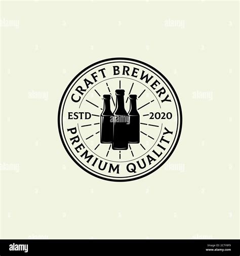 Rusticretro Badge Craft Brewery Logo Design Vector Best For Brew