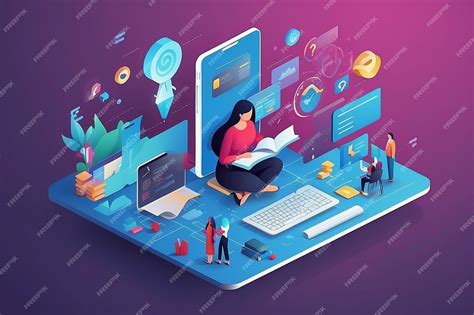 Premium Ai Image Edtech Vector Illustration Flat Tiny Educational