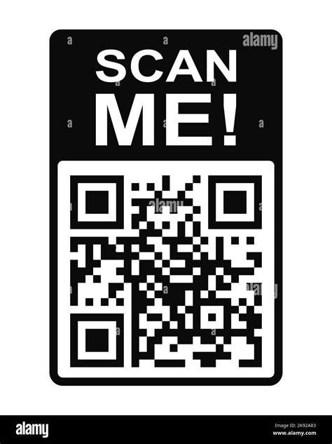 Qr Code In Frame With Text Scan Me Template Of Quick Responce Matrix Barcode With Data Readable