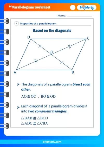 Free Printable Parallelogram Worksheets [pdfs]