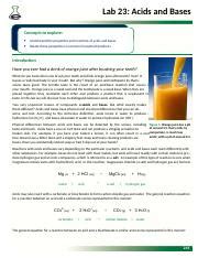 Lab Acids And Bases PDF Lab 23 Acids And Bases Concepts To Explore Understand The Properties