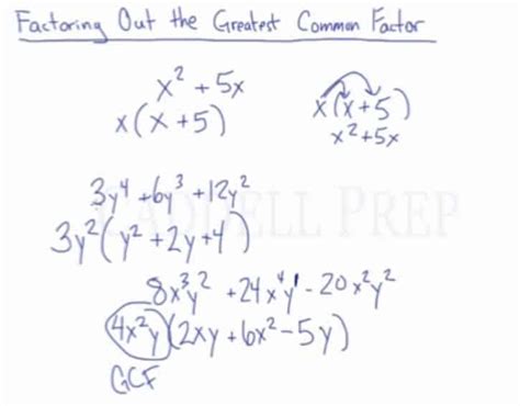 Factor Out Greatest Common Monomial Factor Worksheet