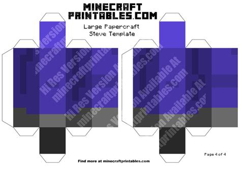 Minecraft Blocks Papercraft Steve