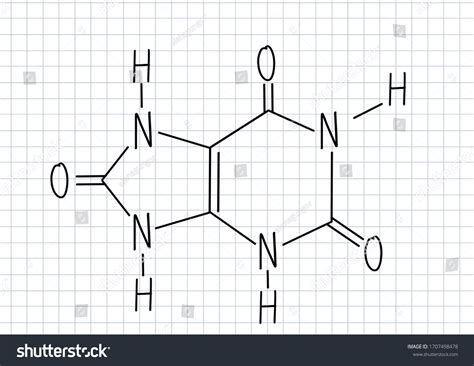 Uric Acid Formula Handwritten Chemical Formula Stock Illustration