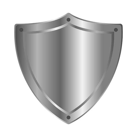 Premium Vector 3d Metal Shield Icon Vector