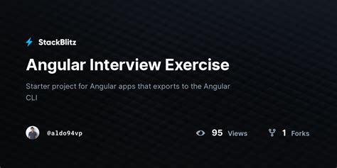 Angular Interview Exercise Stackblitz