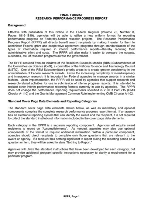 Progress Report Template Free Report Examples