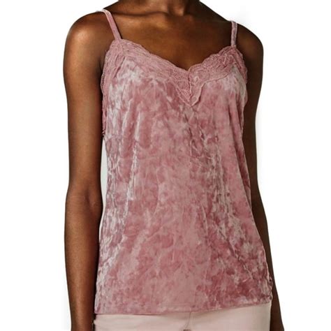 Inc International Concepts Tops Inc Velvet Lace Camisole Top Mauve