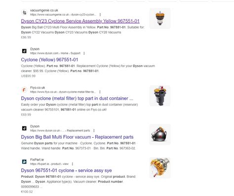 Dyson Cy23 Cyclone Part Anyone Know Where I Can Order A Cyclone