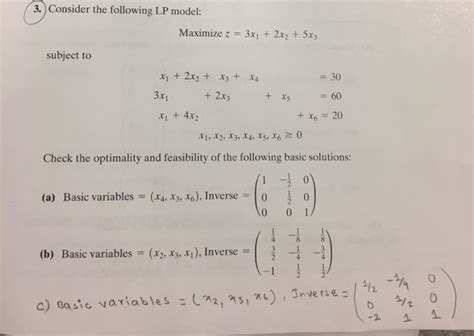 Solved 3 Consider The Following LP Model Maximize Z 3x1 Chegg