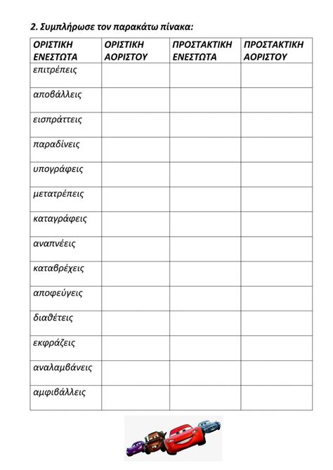 Σύντομο τεστ στην προστακτική σύνθετων ρημάτων Online Exercise For Live Worksheets