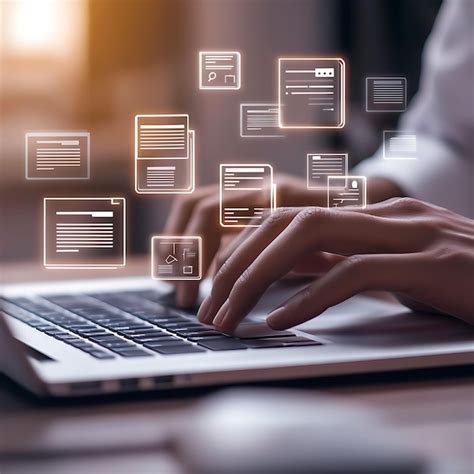 Embracing A Paperless Future In Digital Workspaces Premium Ai Generated Image