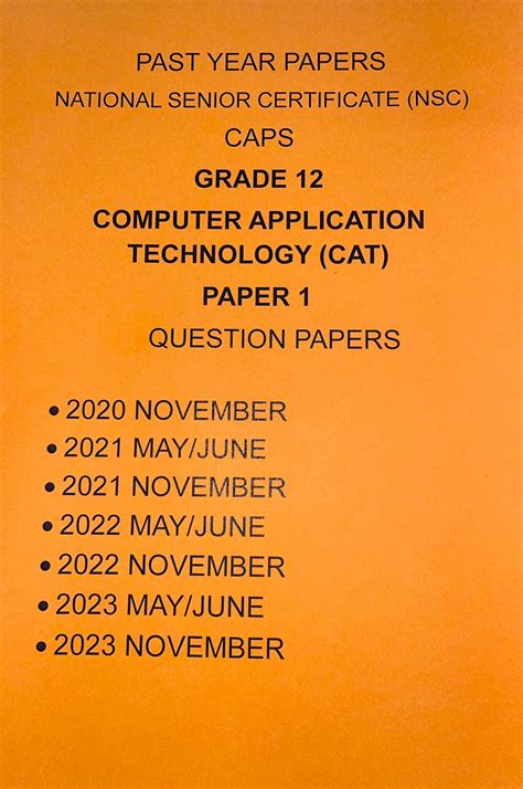 Grade 12 Computer Application Technology Cat Paper 1 Questions Paper